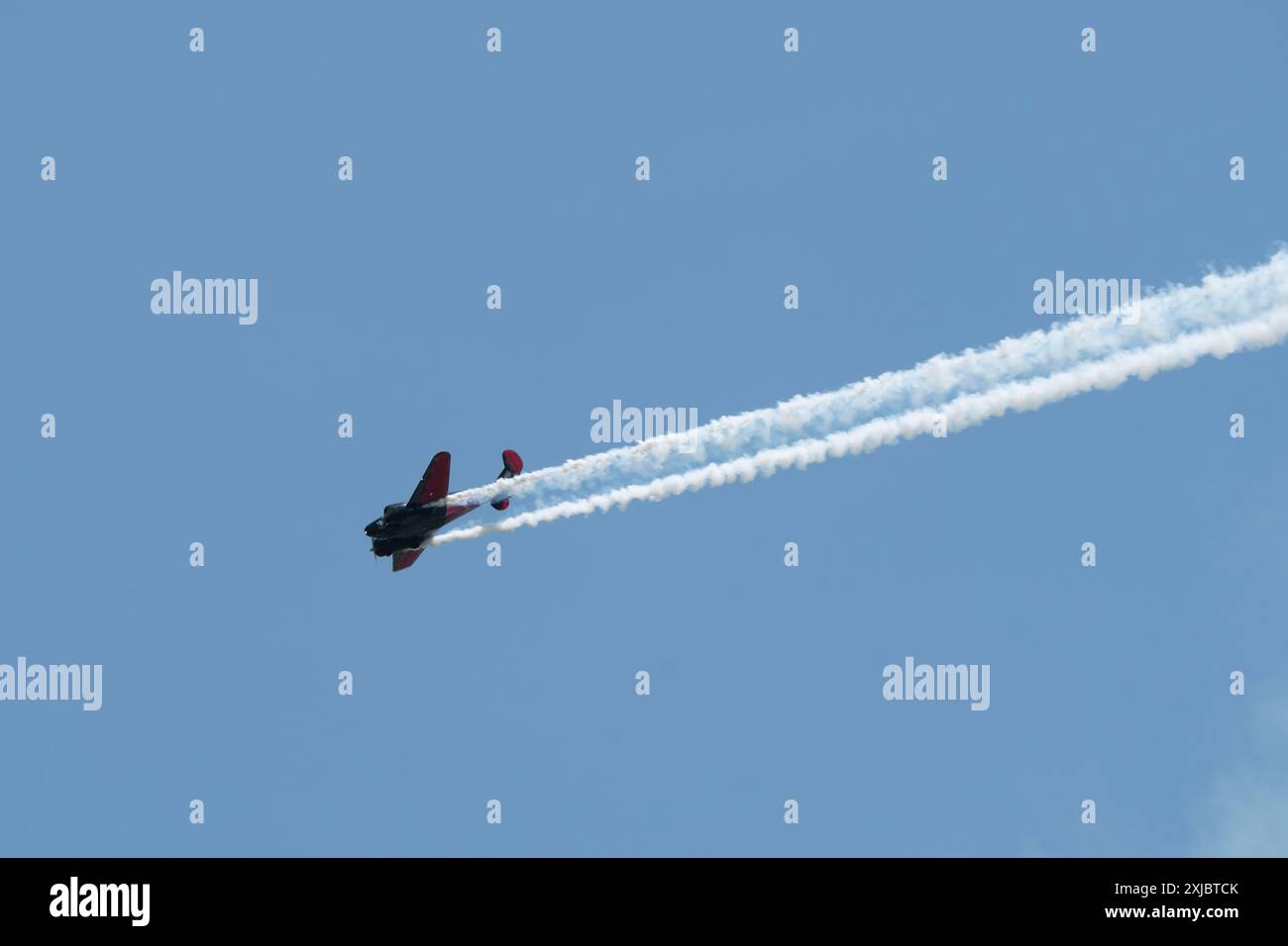 A Beech 18 aircraft conducts aerial maneuvers during 2024 Wings Over ...