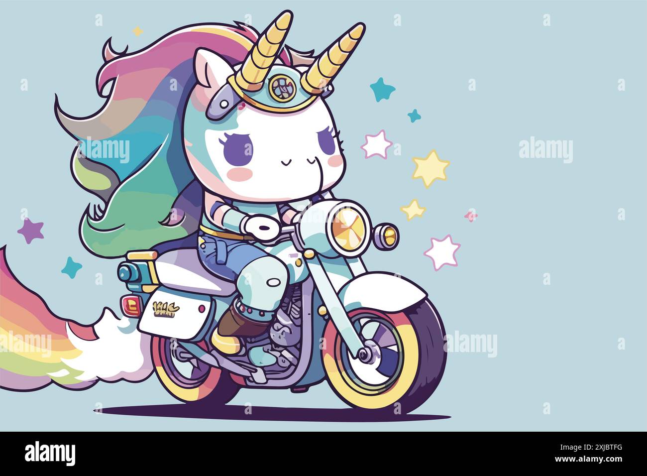 Unicorn Riding a Motorcycle Vector Stock Vector Image & Art - Alamy