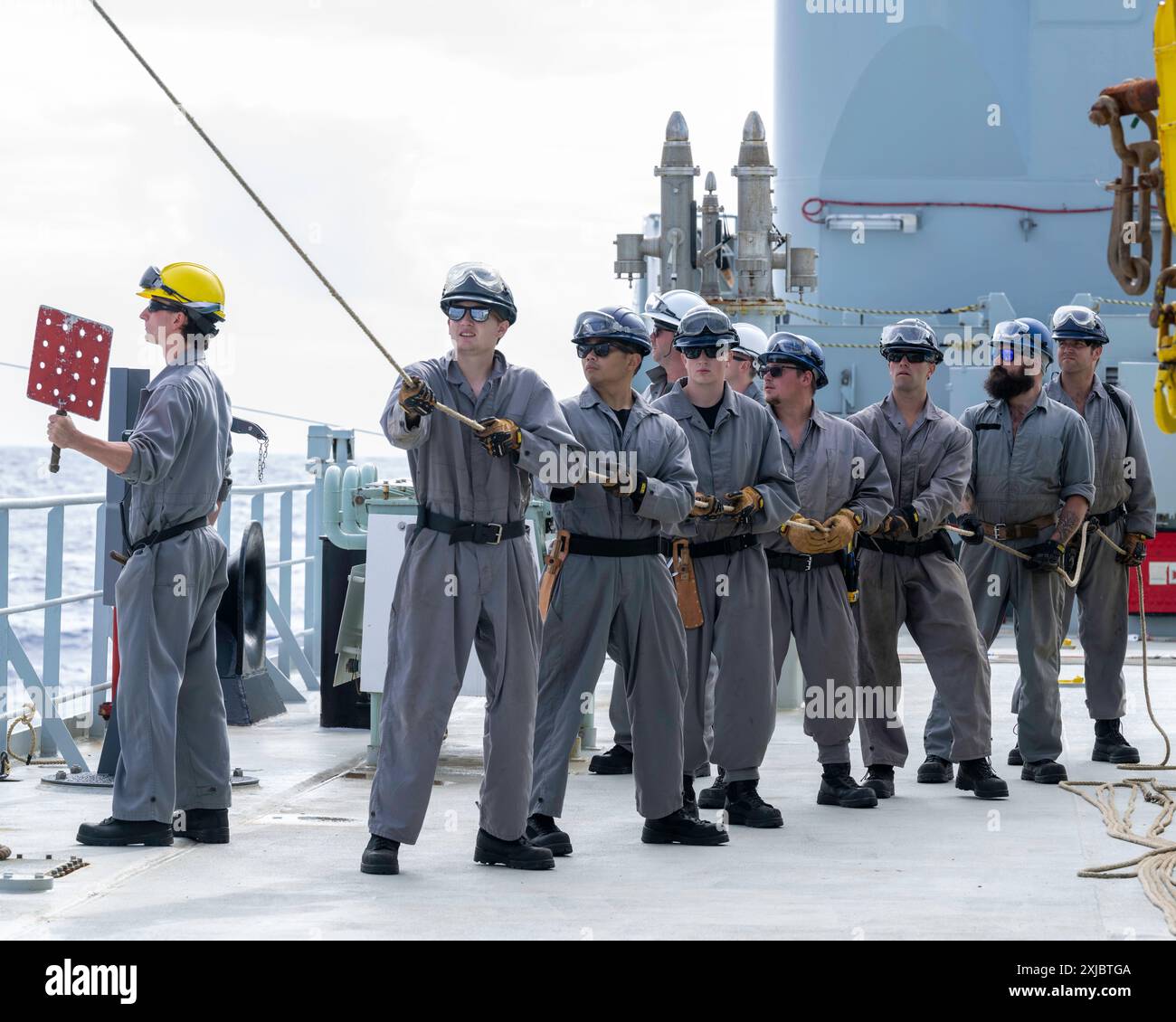 Royal Canadian Navy Master Sailor Tommy Mailloux, holding the red ...