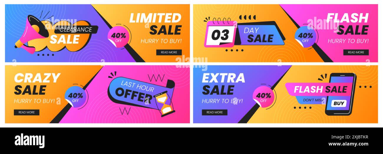 Sales promotion posters Stock Vector Images - Alamy