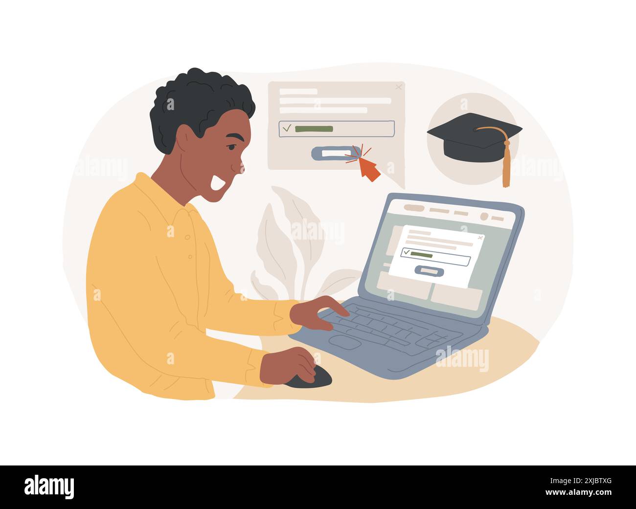 Class Access Code Isolated Cartoon Vector Illustrations Stock Vector