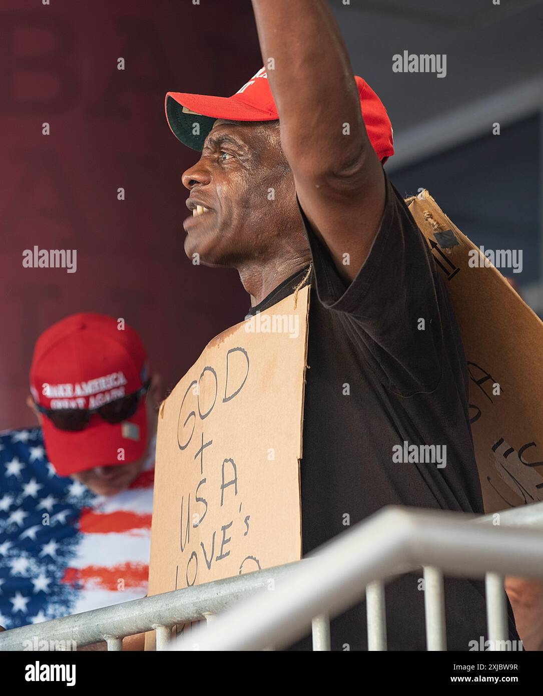 Philadelphia, Pennsylvania, June 22, 2024: Trump supporter during a ...