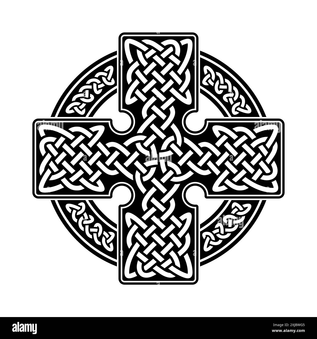 Vector illustration of a celtic cross on white background Stock Vector ...
