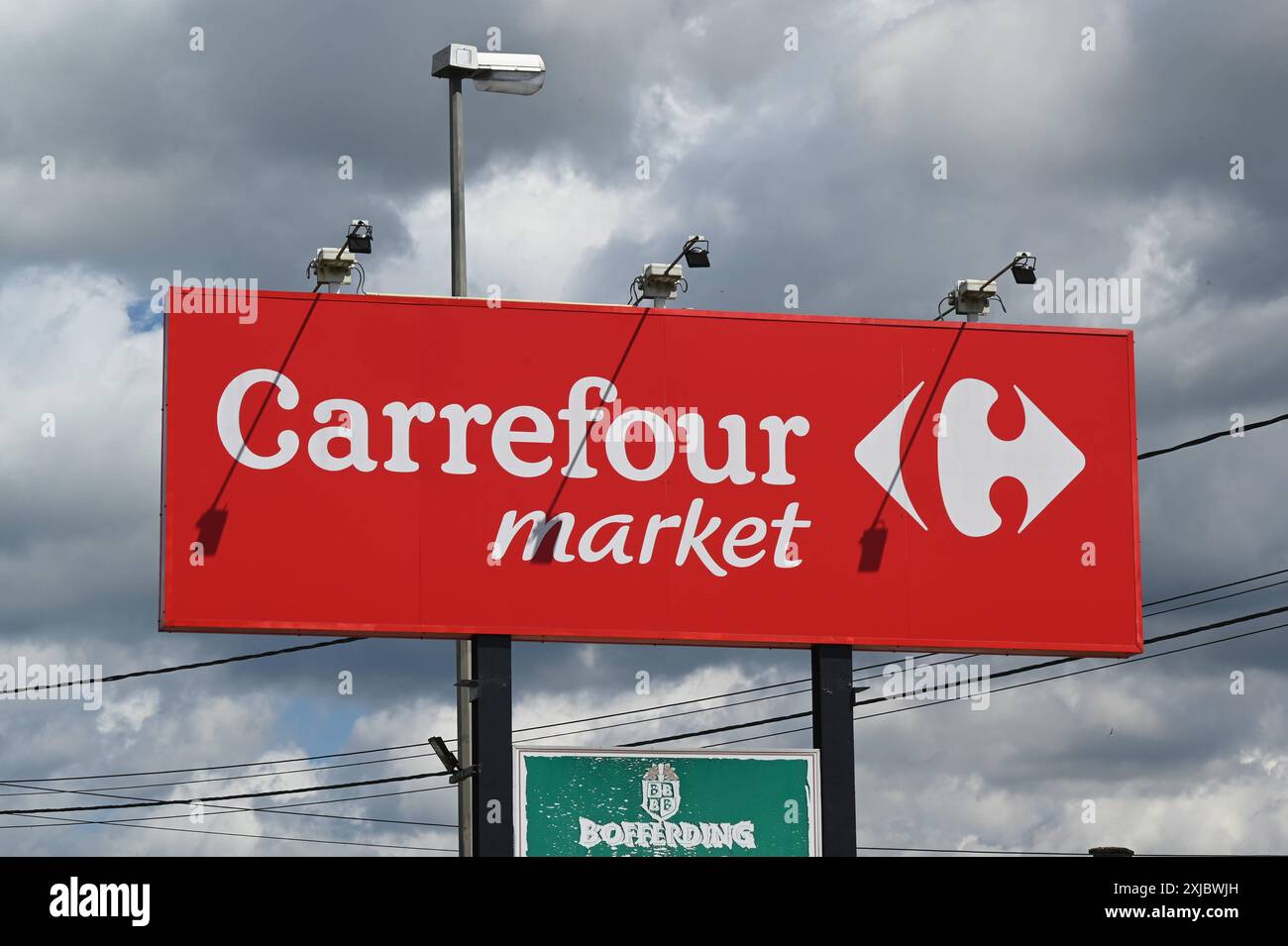 Logo, Schriftzug des französischen Handelsunternehmen Supermarkt ...