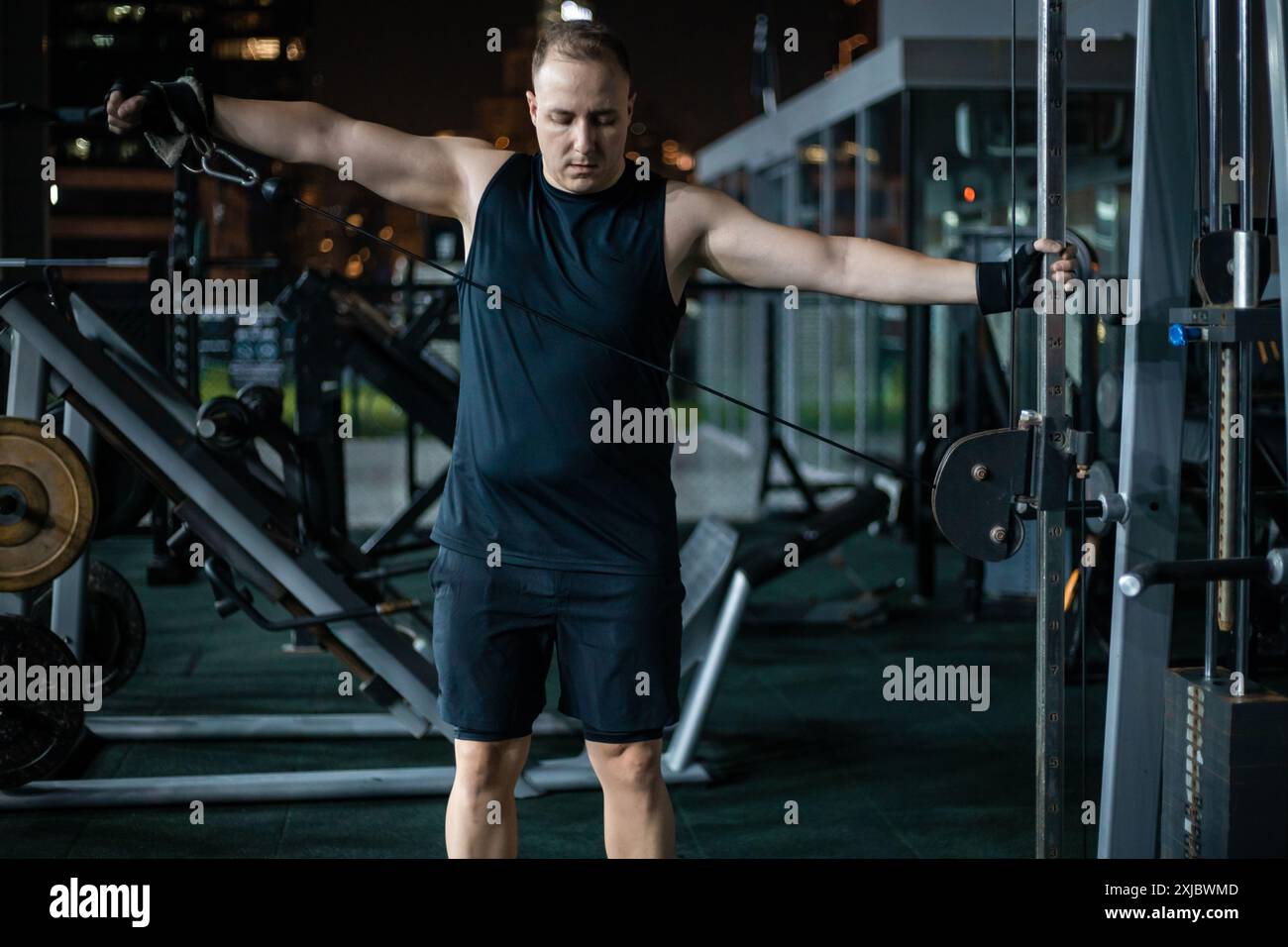 Body weight chest fly exercise hi-res stock photography and images - Alamy