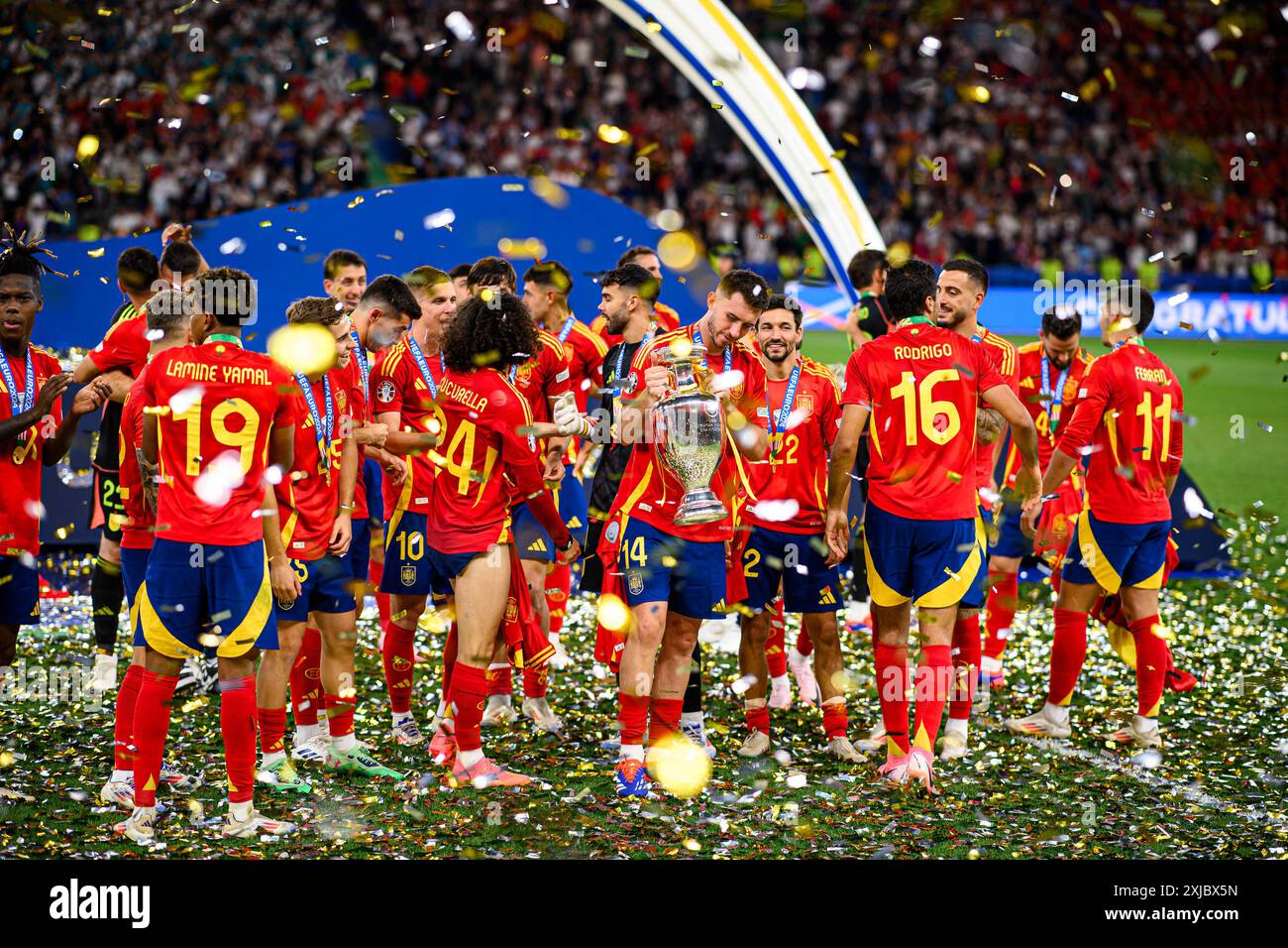 BERLIN, GERMANY - 14 JULY, 2024: Team Spain are champions , The ...
