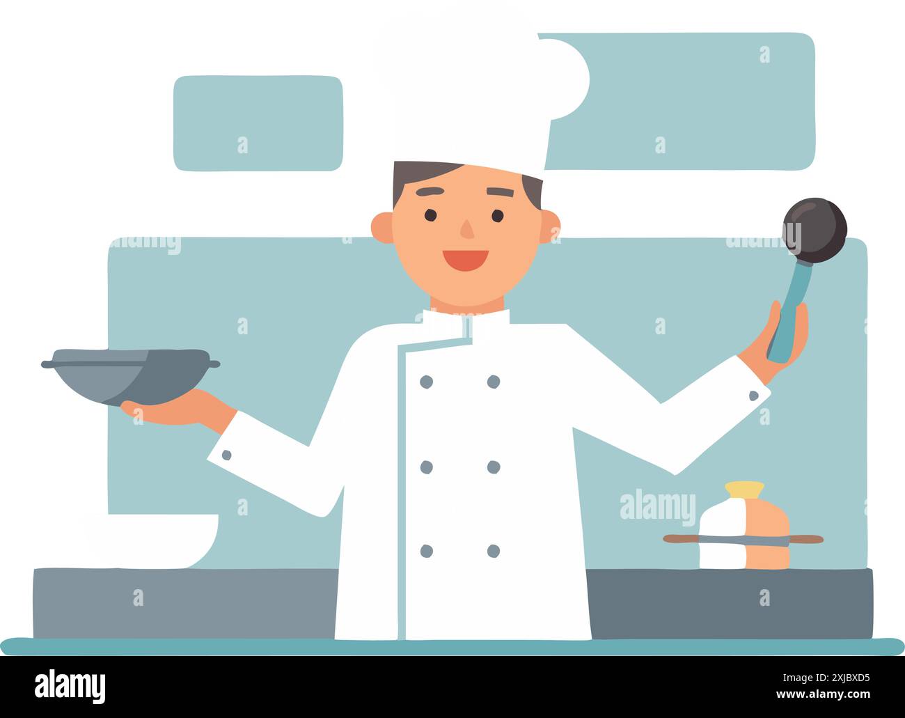 Food in pans Stock Vector Images - Alamy