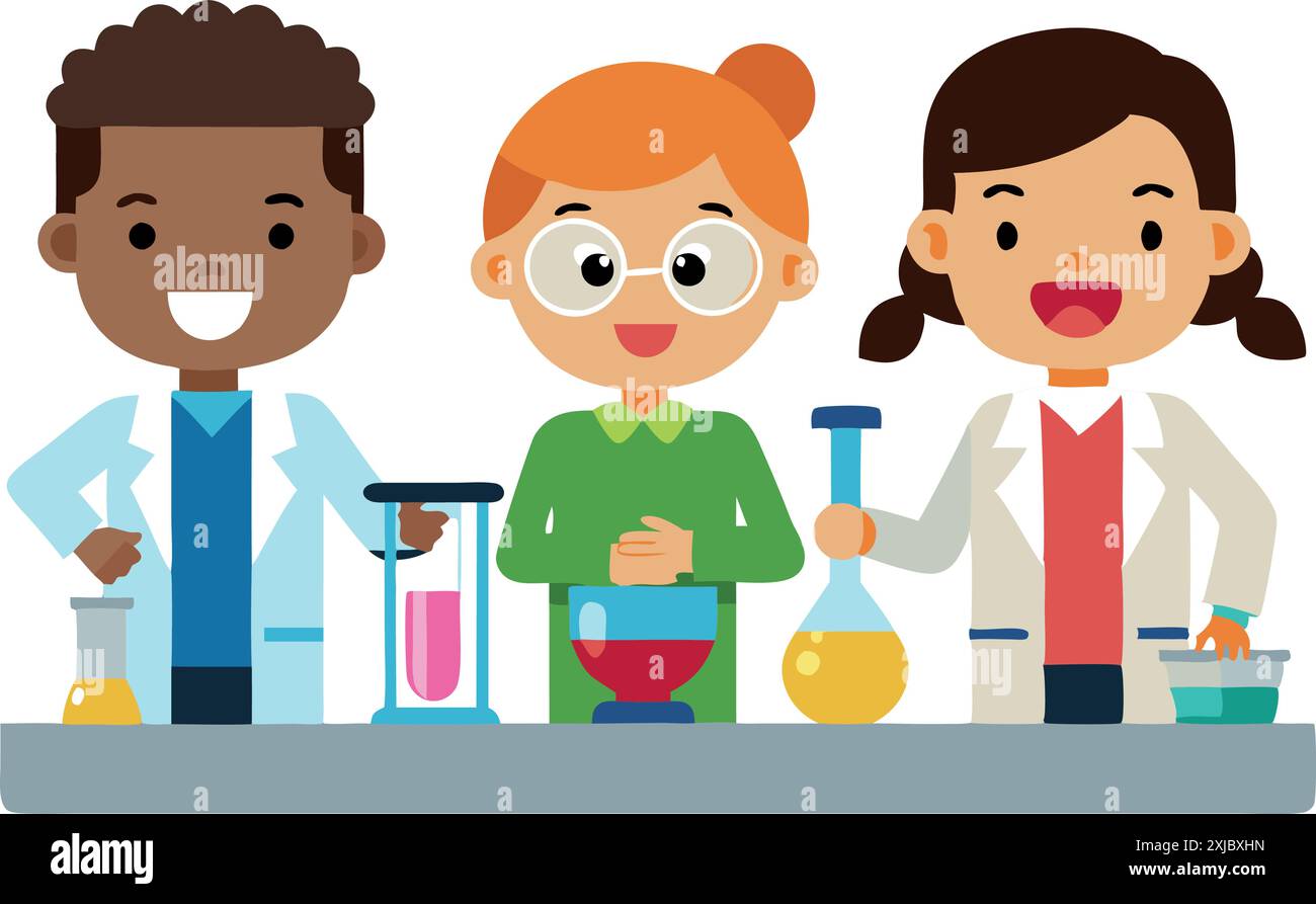 Kids and science Stock Vector Images - Alamy
