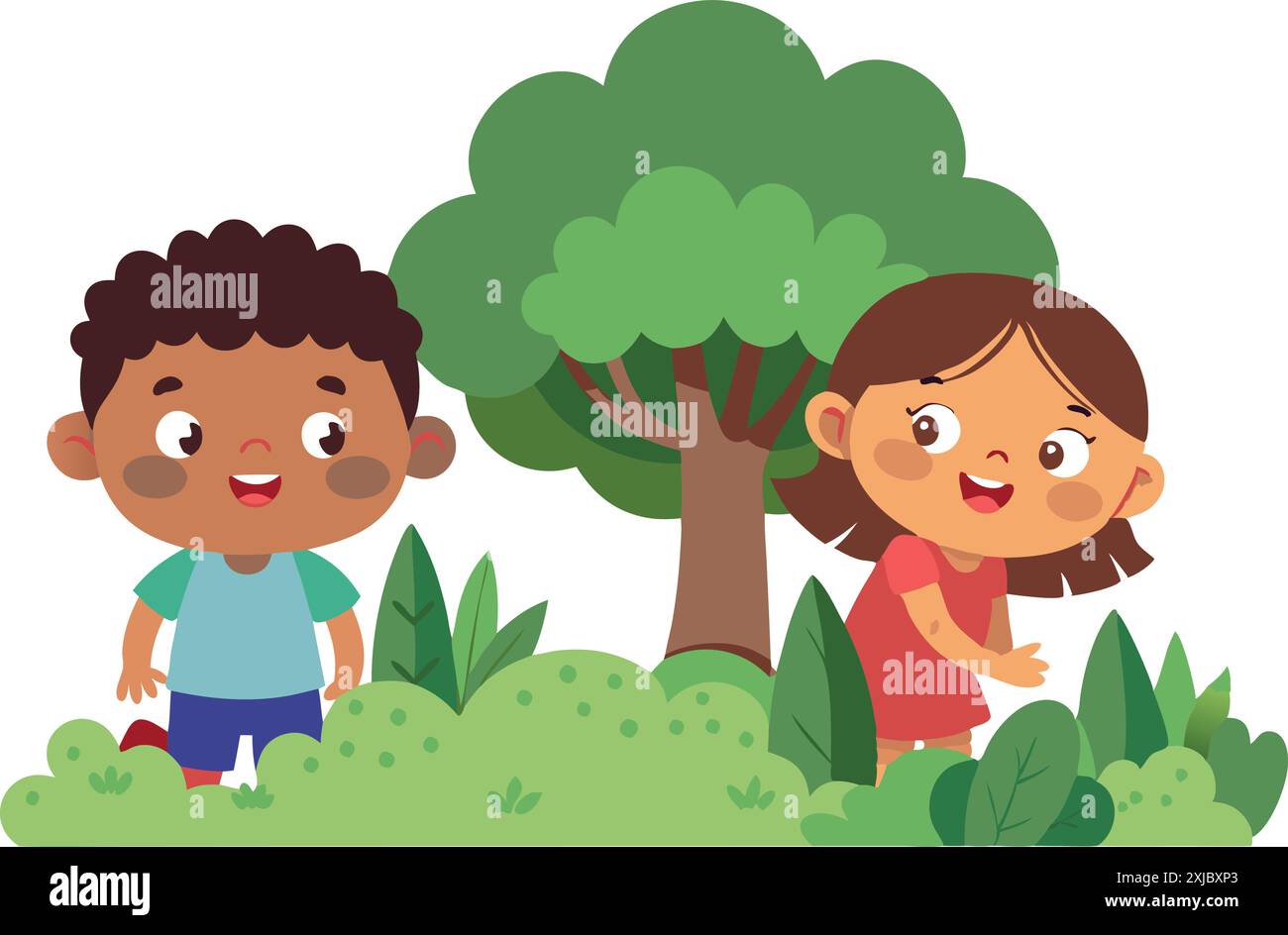 Seek and hide game Cut Out Stock Images & Pictures - Alamy