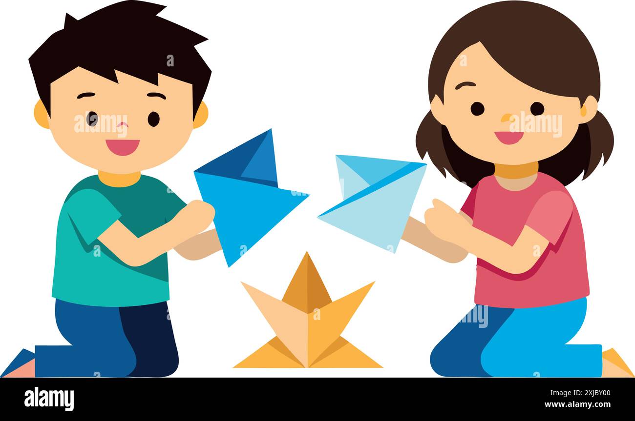 Children paper airplanes Cut Out Stock Images & Pictures - Alamy