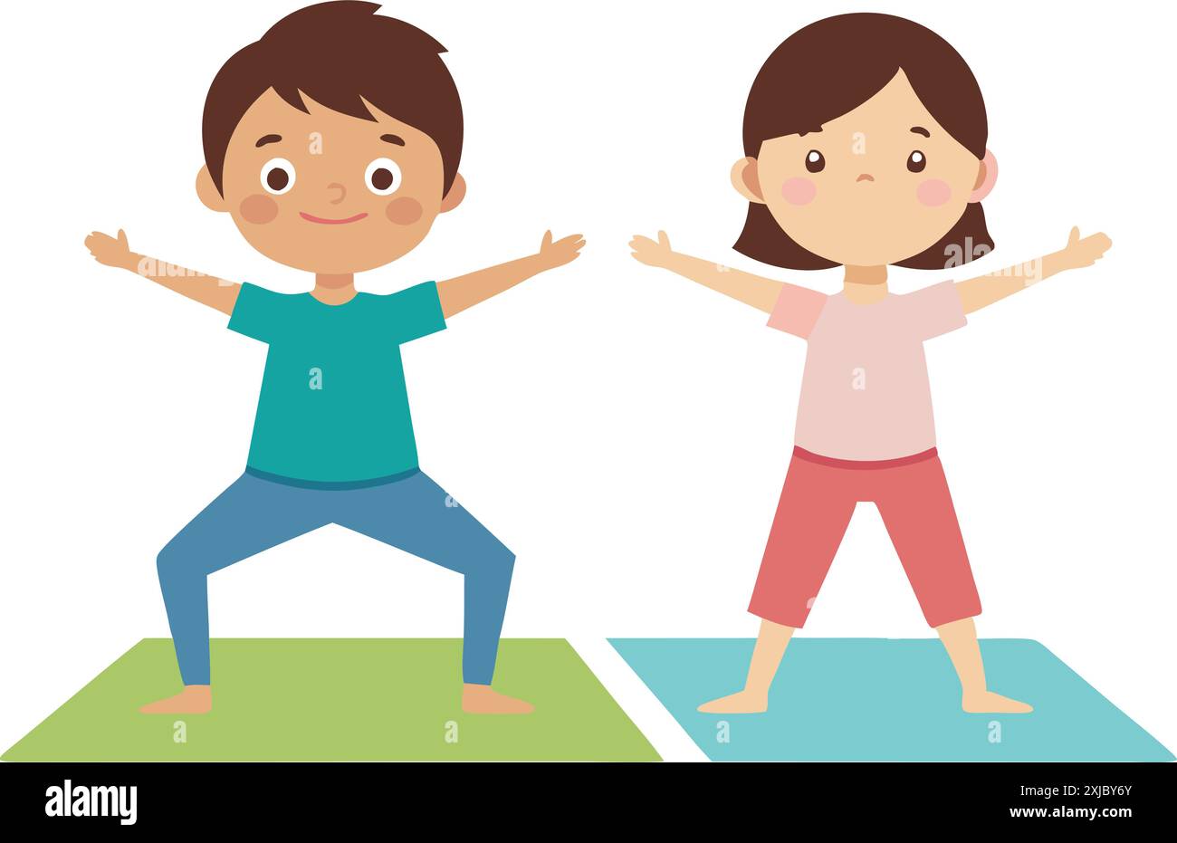 Yoga poses for kids hi-res stock photography and images - Alamy