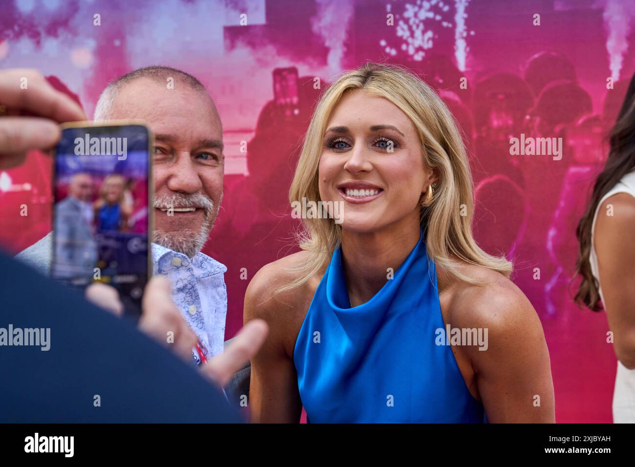 Milwaukee, Wisconsin, USA. 17th July, 2024. Swimmer and anti ...