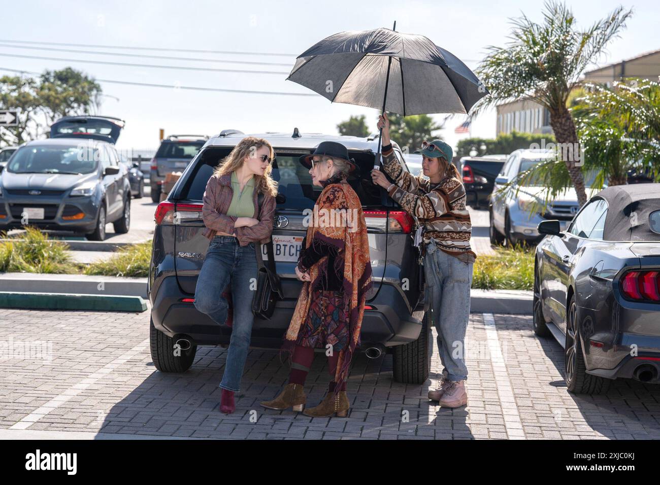 A FAMILY AFFAIR, from left: Joey King, Kathy Bates, on set, 2024. ph ...