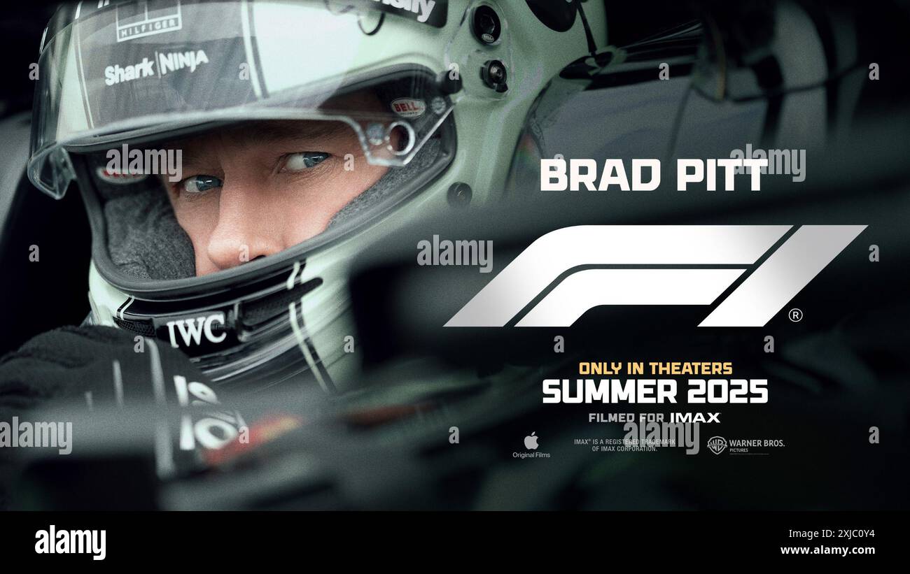 F1, US advance poster, Brad Pitt, 2025. © Warner Bros. / Courtesy ...