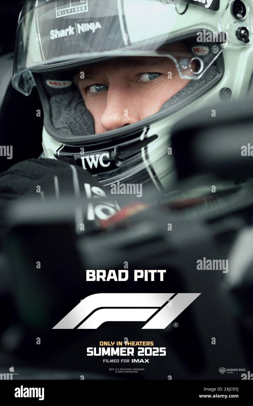 F1, US advance poster, Brad Pitt, 2025. © Warner Bros. / Courtesy ...