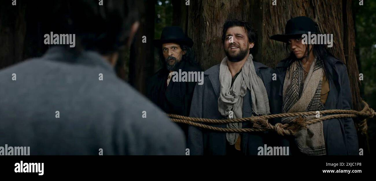 THE OUTLAWS, (aka 5 OUTLAWS), back from left: Jonathan Peacy, Dallas Hart, Celeste Wall, back to ...