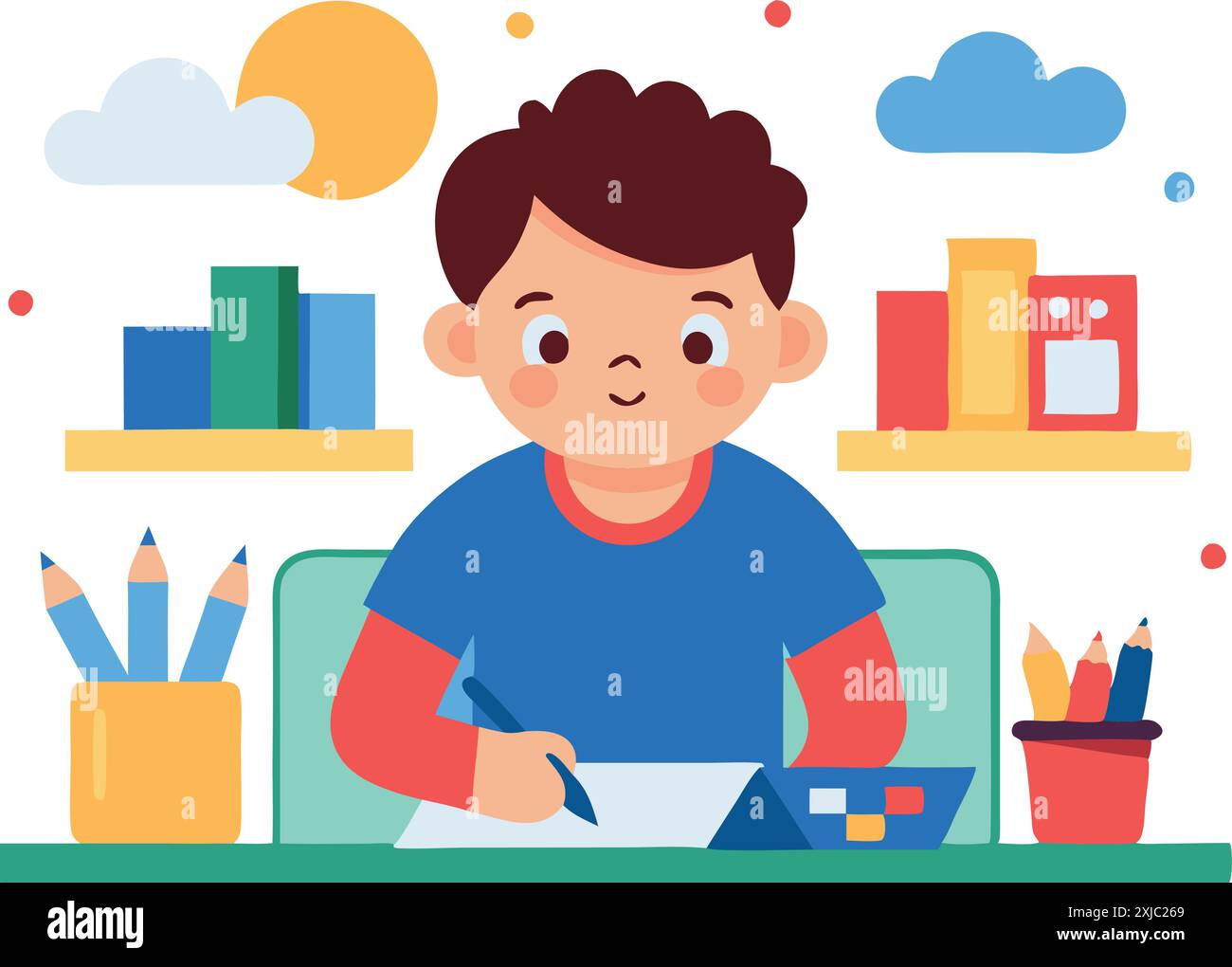 Seated study Stock Vector Images - Alamy