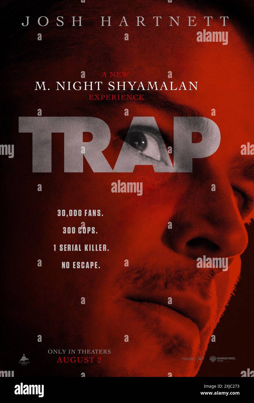 TRAP, US poster, Josh Hartnett, 2024. © Warner Bros. / Courtesy Everett ...