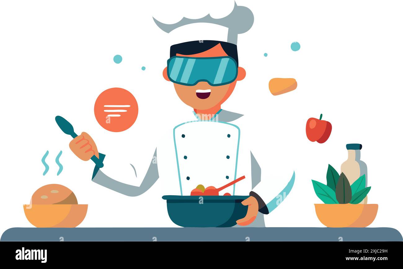 Digital chef vector vectors hi-res stock photography and images - Alamy