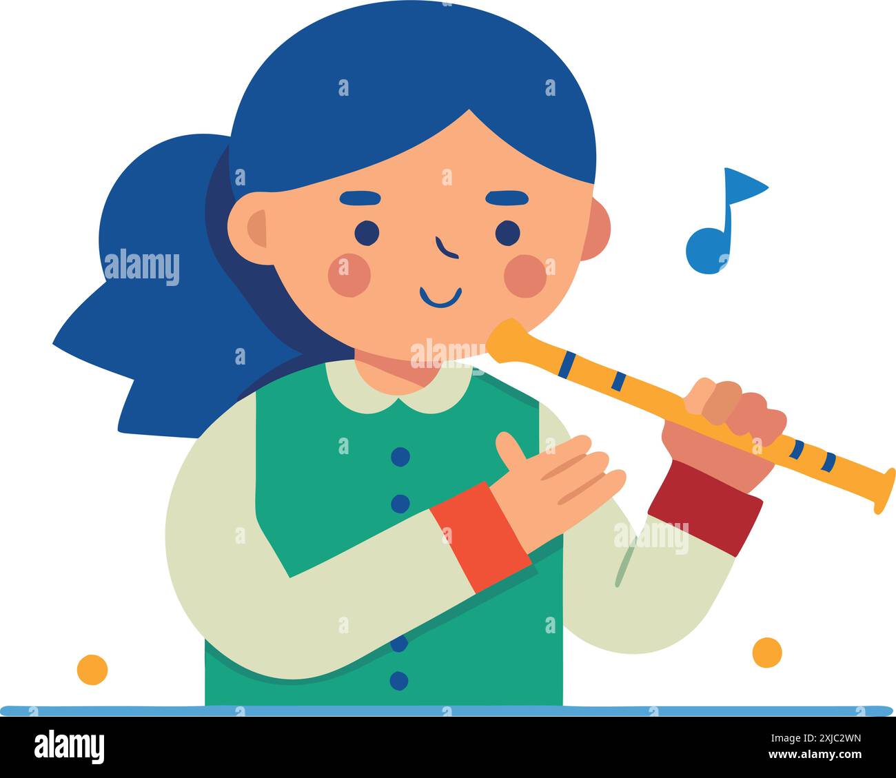 Young child learning instrument Stock Vector Images - Alamy