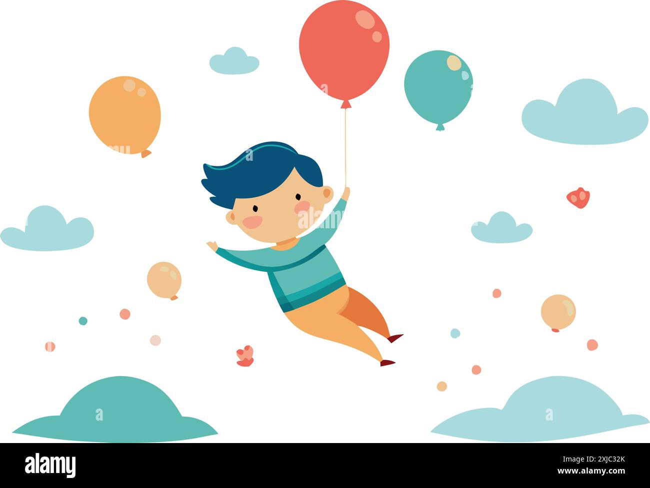 Red clouds in blue sky Cut Out Stock Images & Pictures - Alamy