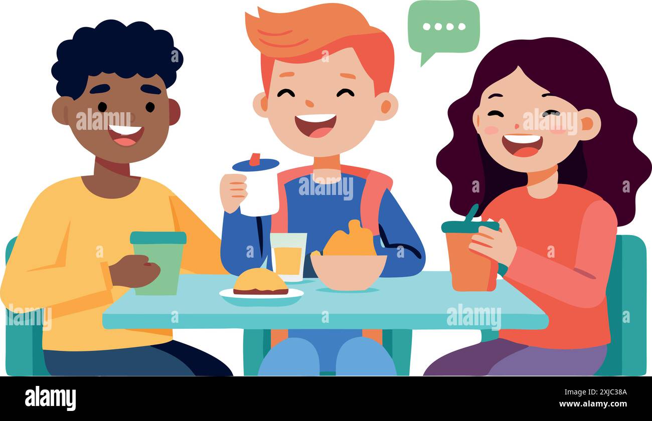 Animated cafe conversation Stock Vector Images - Alamy