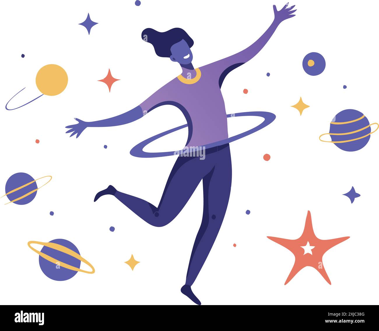 Hula hooping and woman Stock Vector Images - Alamy