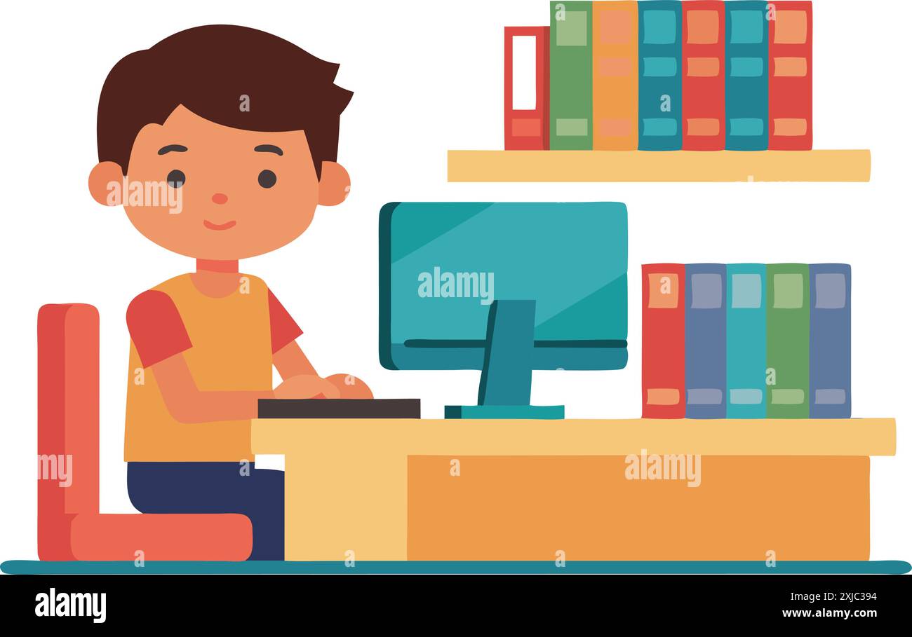 A computer classroom Stock Vector Images - Alamy