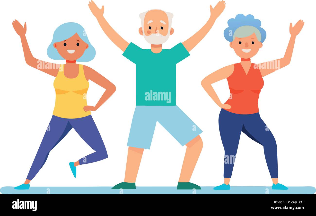 Lively seniors Stock Vector Images - Alamy