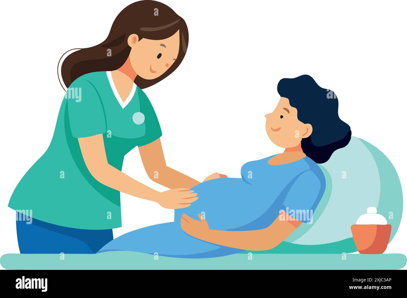 Healthcare worker lady Stock Vector Images - Alamy