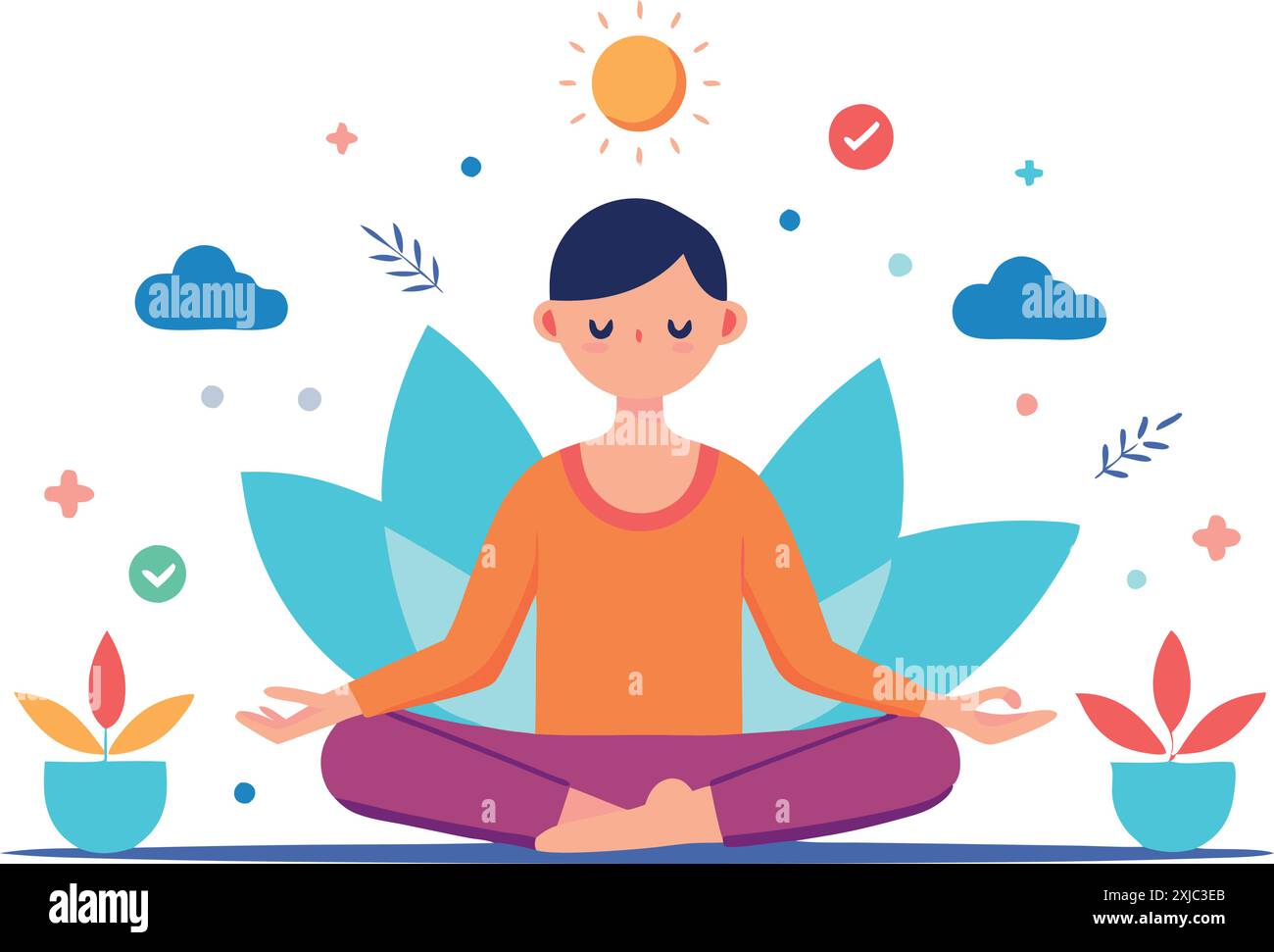 Meditative environment Stock Vector Images - Alamy