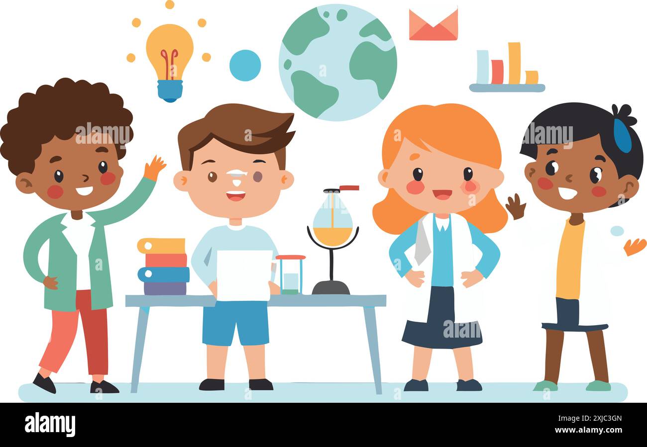 Children participating Stock Vector Images - Alamy