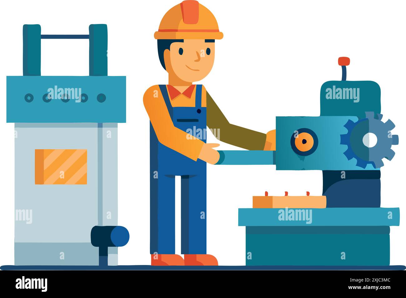 Work operating machinery Stock Vector Images - Alamy
