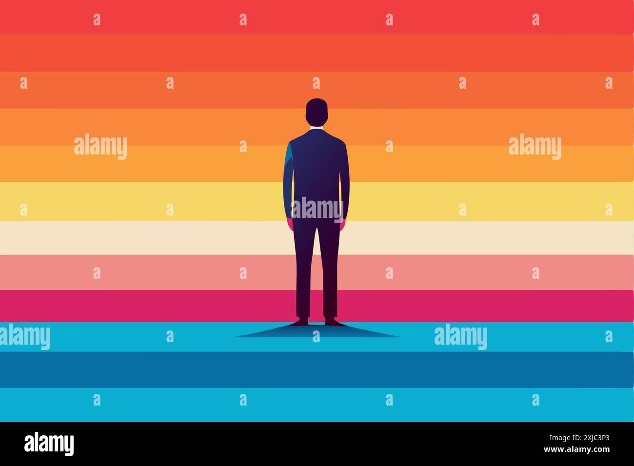 Man standing alone Stock Vector Images - Alamy