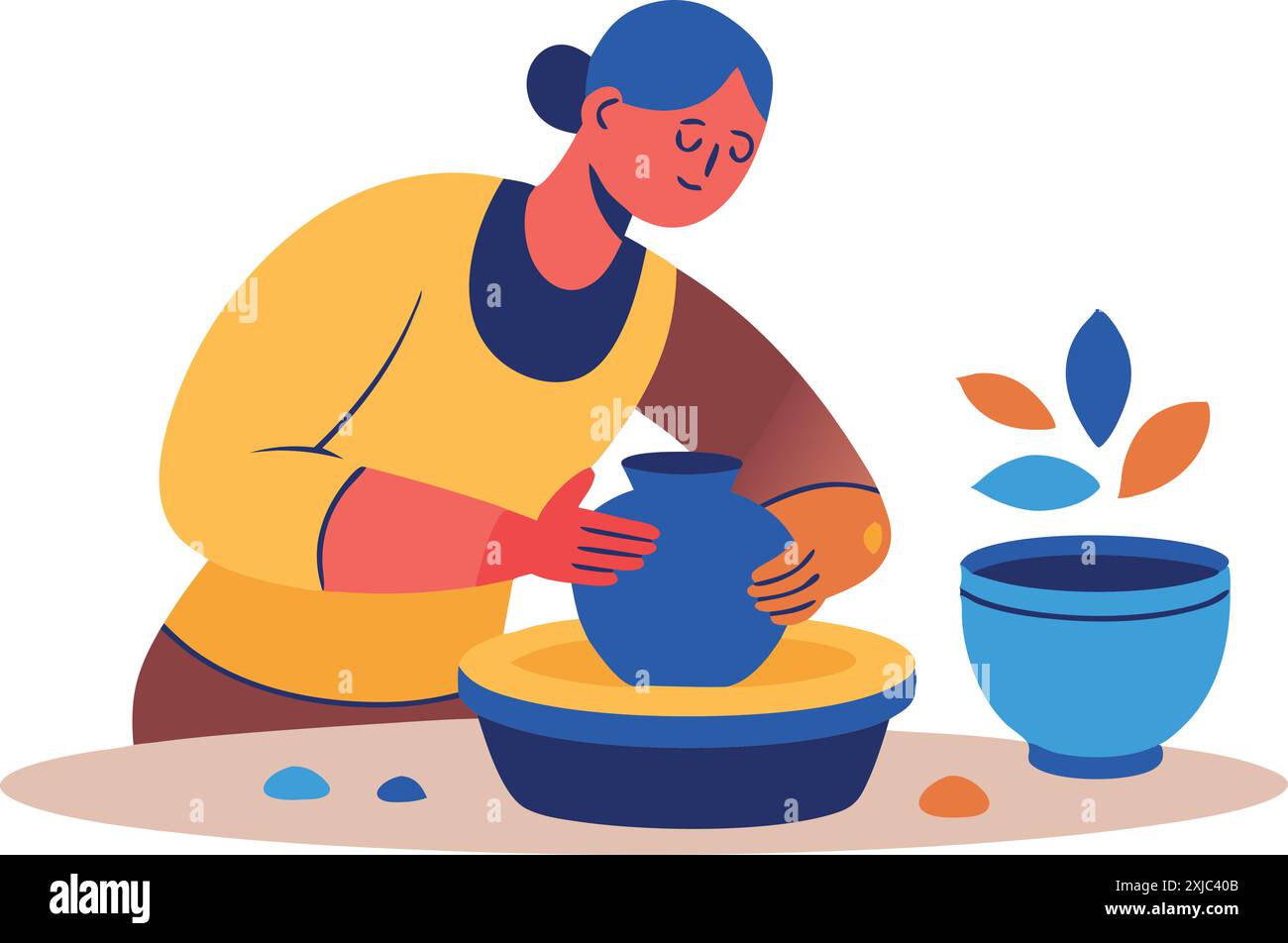 Potters wheel illustration hi-res stock photography and images - Alamy