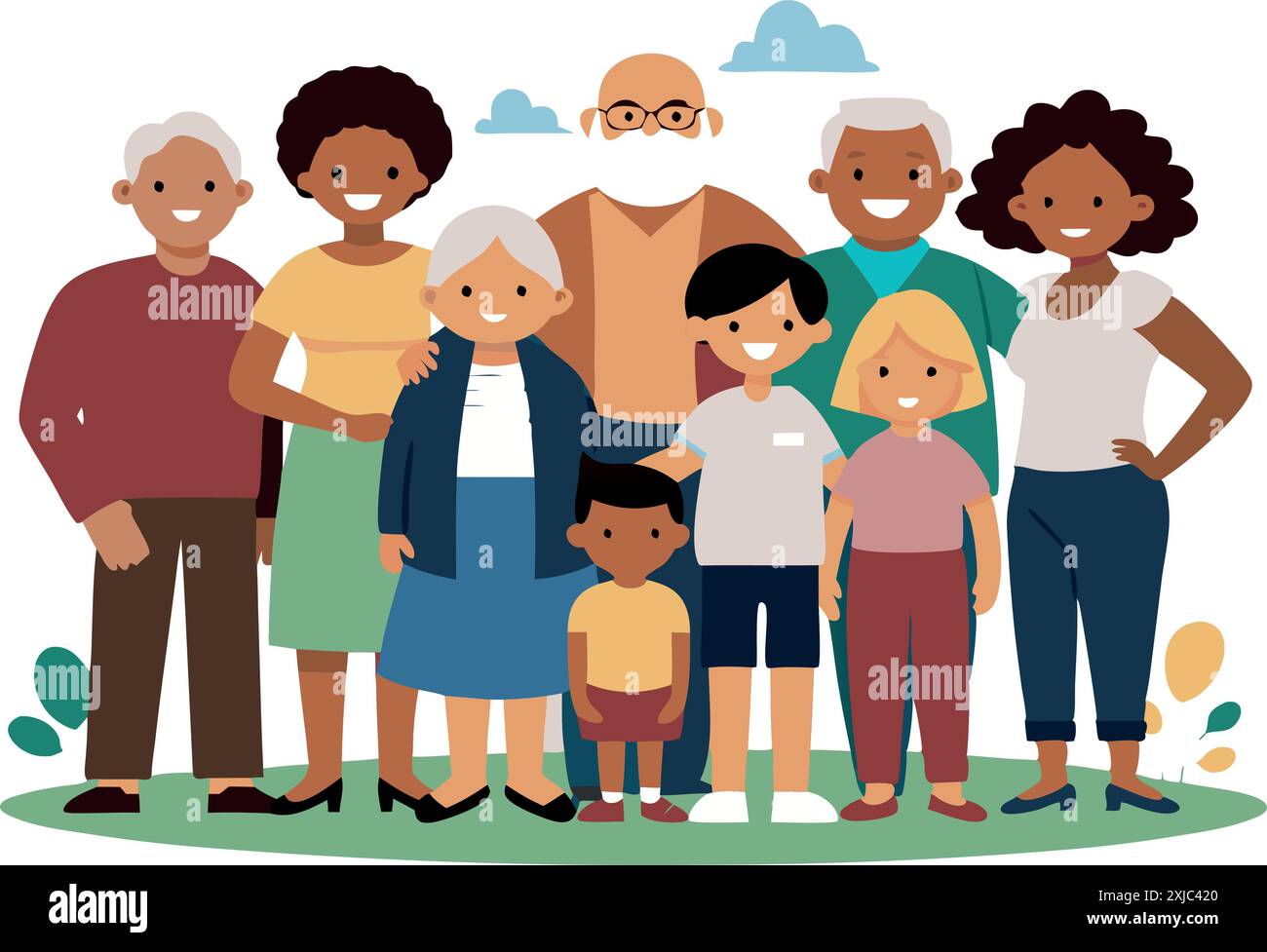 Diversity multigenerational children Stock Vector Images - Alamy