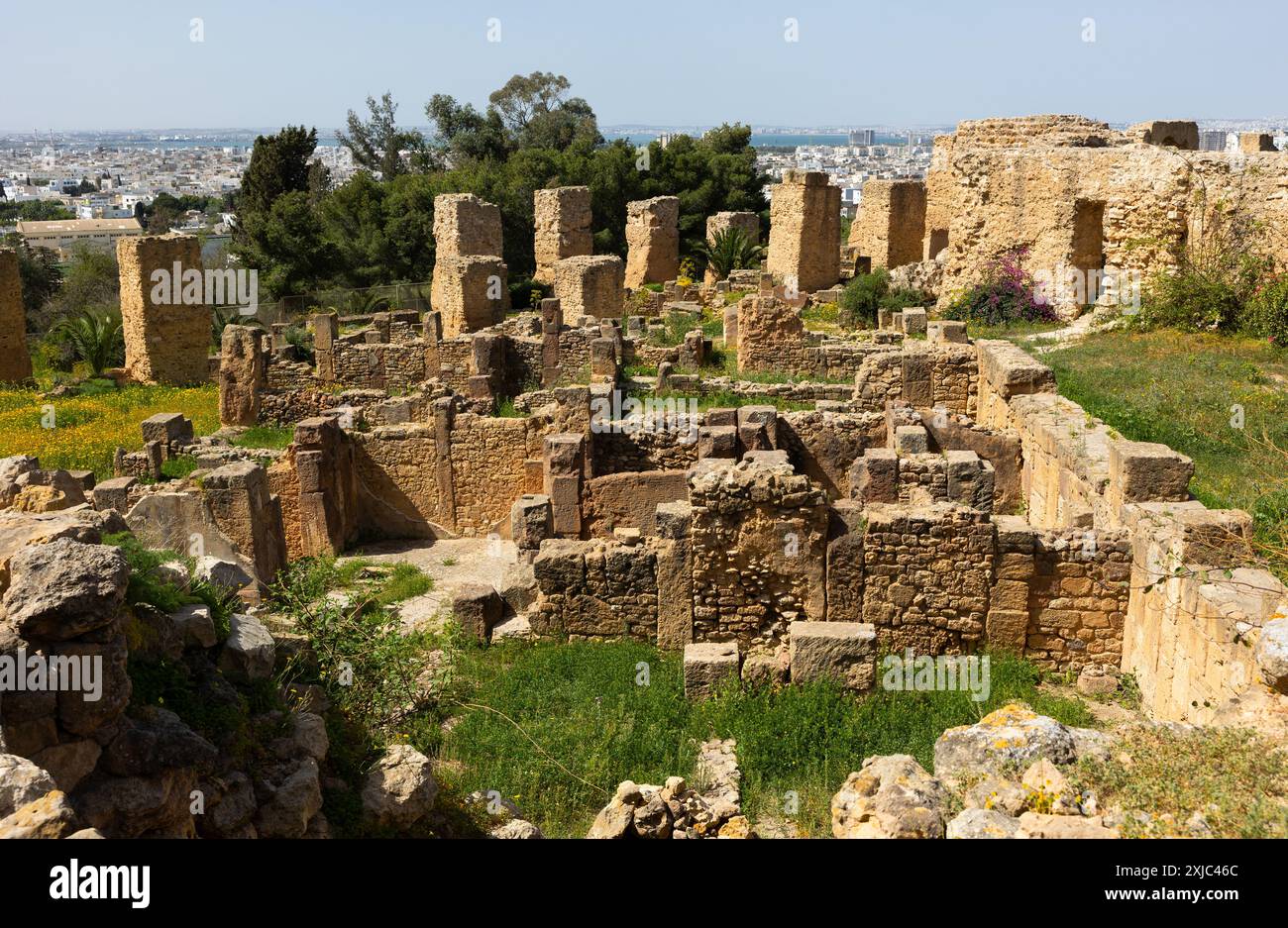 Ruins of house of Hannibal at the excavations of Carthage Stock Photo ...