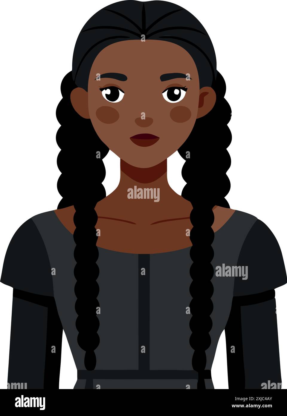 Avatar woman face long hair braids hi-res stock photography and images ...