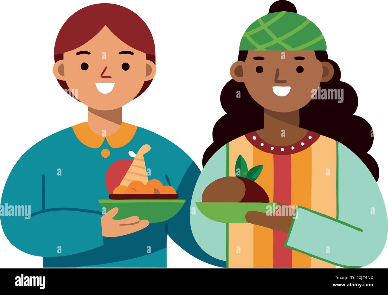 Sharing dishes Stock Vector Images - Alamy