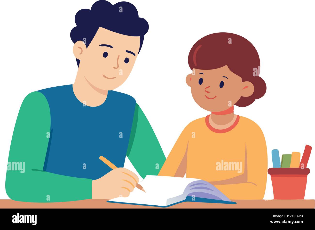 Helping a parent Stock Vector Images - Alamy