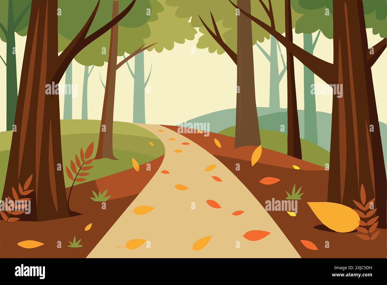 Path fallen leaves Stock Vector Images - Alamy Path fallen leaves Stock Vector Images - Alamy