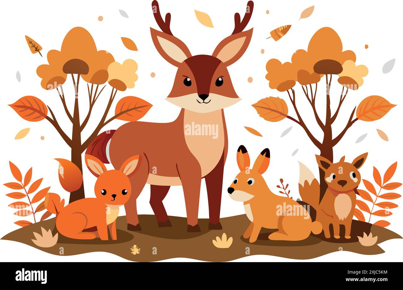 Deer and fox hi-res stock photography and images - Alamy