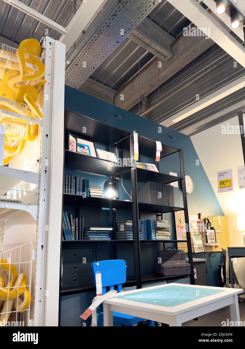 Paris, France - Jul 12, 2024: Home office setup in an IKEA supermart ...