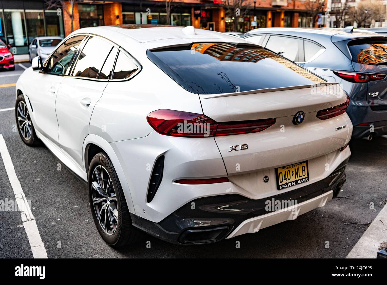 New York City, USA - March 15, 2024: BMW X6 modern white car parked ...
