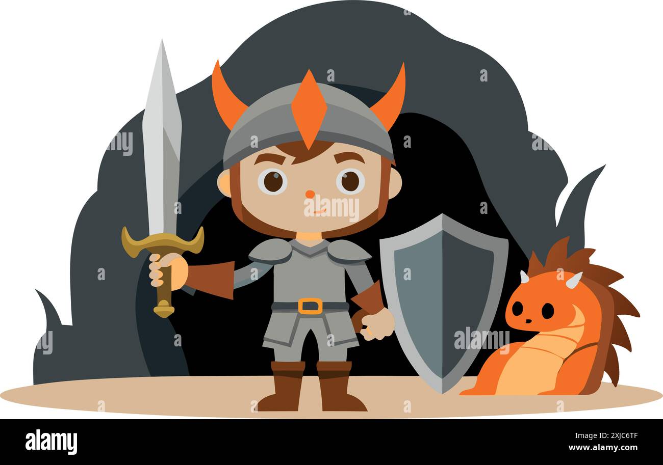 Dragon cave legend Stock Vector Images - Alamy