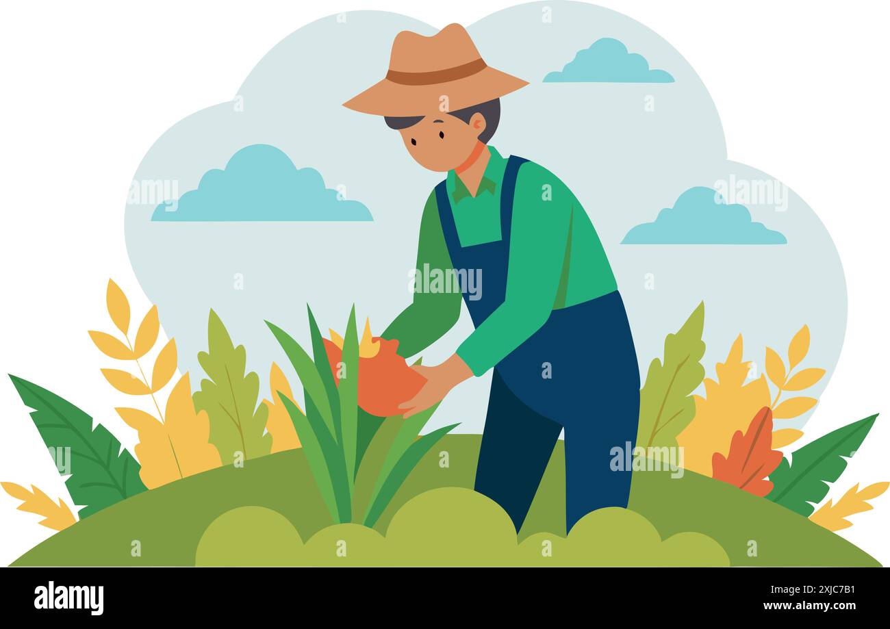 Seeding harvesting Stock Vector Images - Alamy