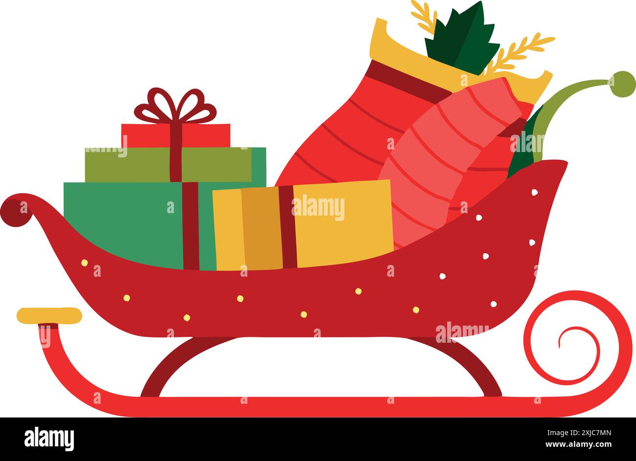 Magical sleigh Stock Vector Images - Alamy