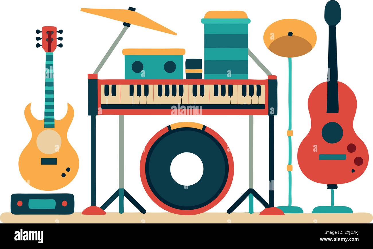 Musical instruments amplifier Stock Vector Images - Alamy
