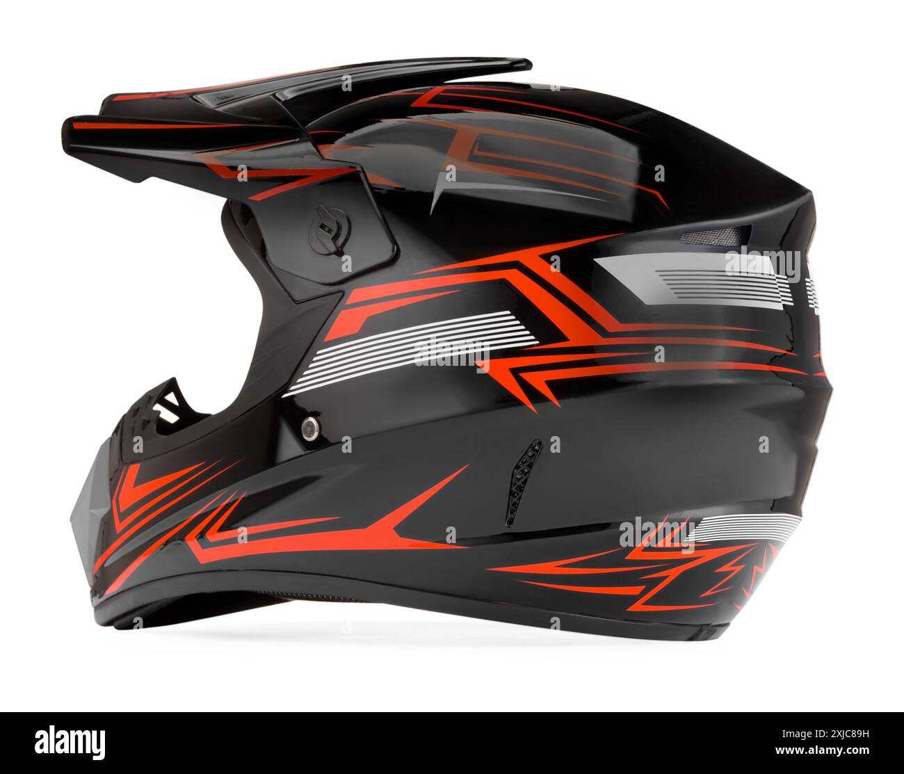 New modern motorcycle helmet isolated on white Stock Photo - Alamy