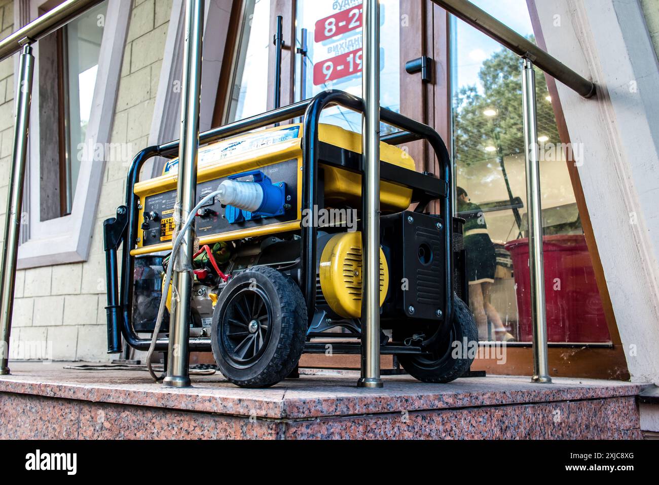 Odessa, Ukraine, July 17, 2024 Generator on the streets of Odessa. The ...